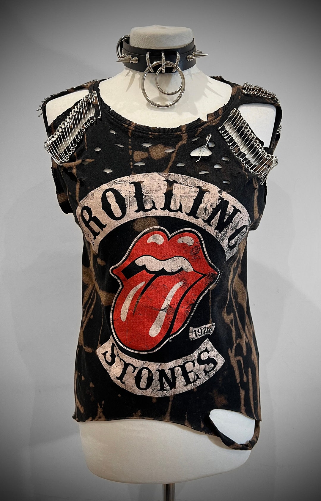 THE STITCHES Distressed Rock Collection the Rolling Stones T-shirt ...