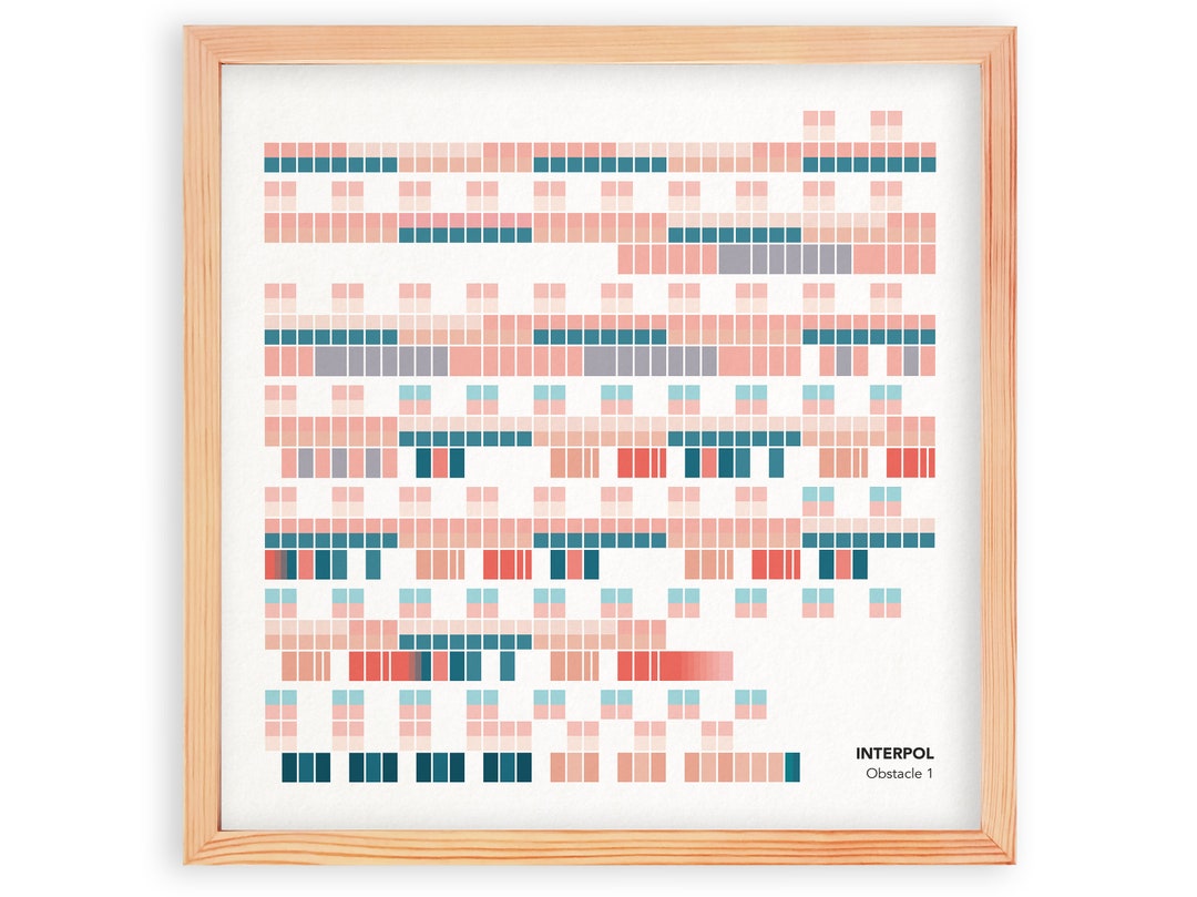 Interpol - Obstacle 1 - Modern Minimalist Music Notes Song Prints ...