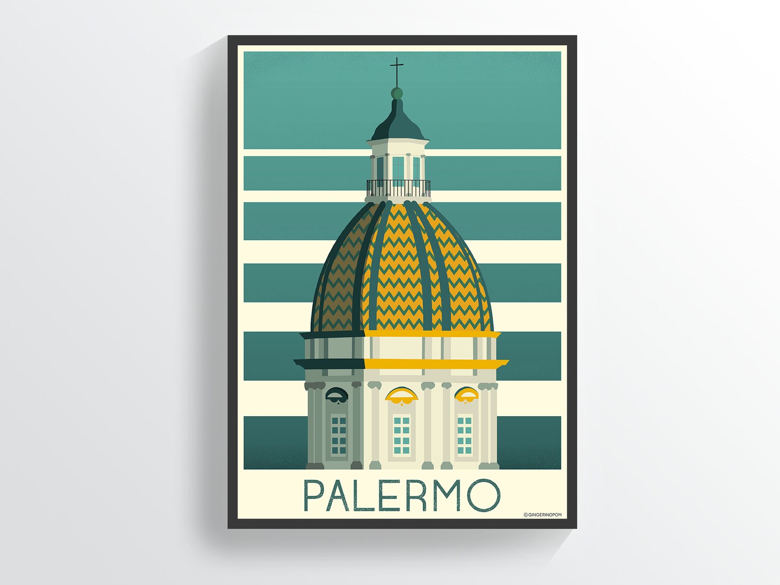 Palermo - Sicily - Italy Vintage Retro Travel Poster Prints A0, A1, A2 ...