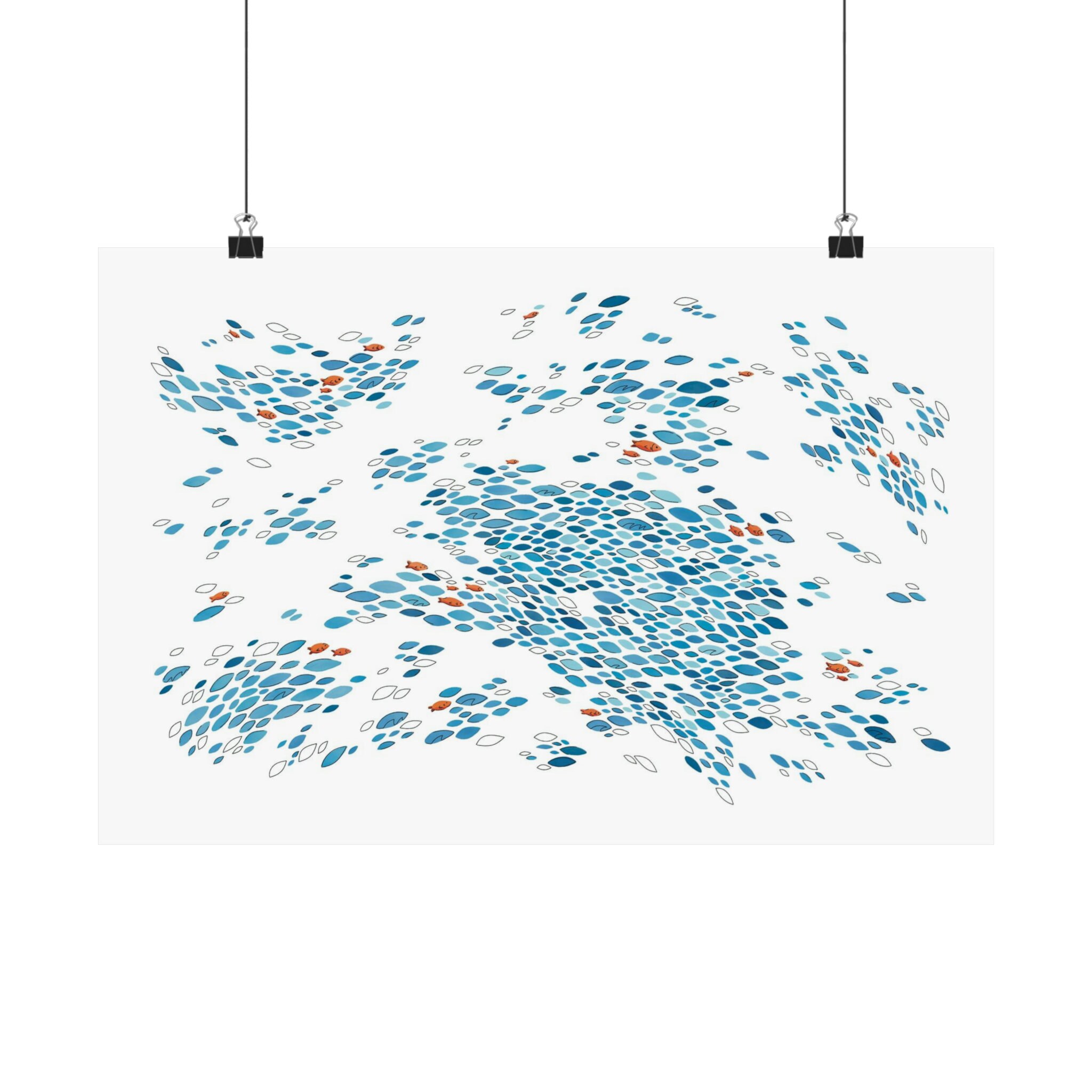 Minimal Clean Abstract Goldfish Poster - Etsy