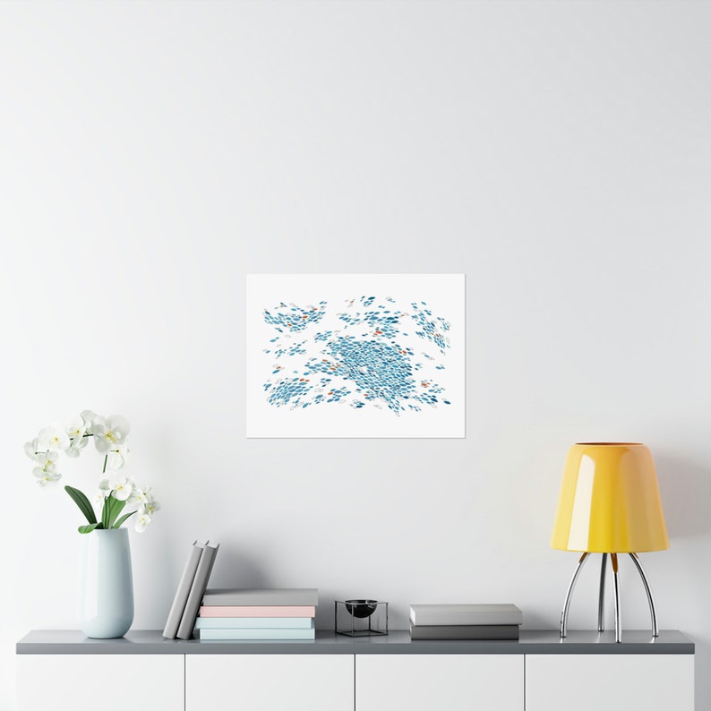 Minimal Clean Abstract Goldfish Poster - Etsy