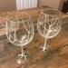 Hand Painted Red Wine - 18 Oz Glass - Birch Tree- Set of Two - Etsy