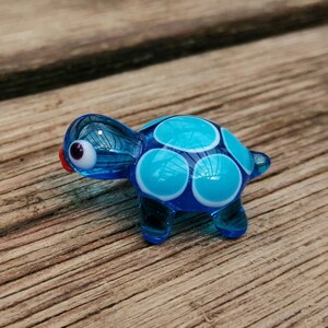 Glass Turtle, Blown Glass Turtle, Miniature Turtle, Turtle Ornament ...