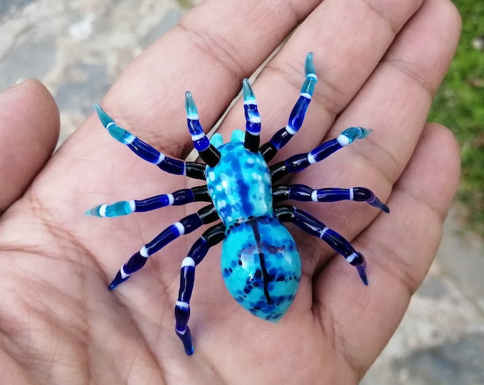 Glass Spider, Spider Figurine, Spider Ornament, Glass Insects Figurine ...
