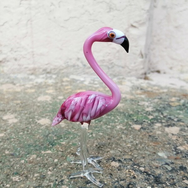 Flamingo Glass Art - Etsy
