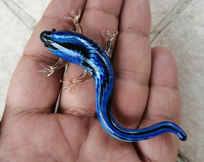 Glass Lizard Salamander Figurine, Murano Glass Salamander, Lizard ...