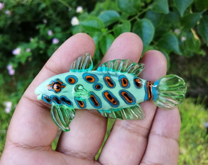 Glass Fish, Hand Blown Fish Figurine, Fish Ornament, Art Glass Fish ...