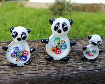 Blown Glass Panda - Etsy