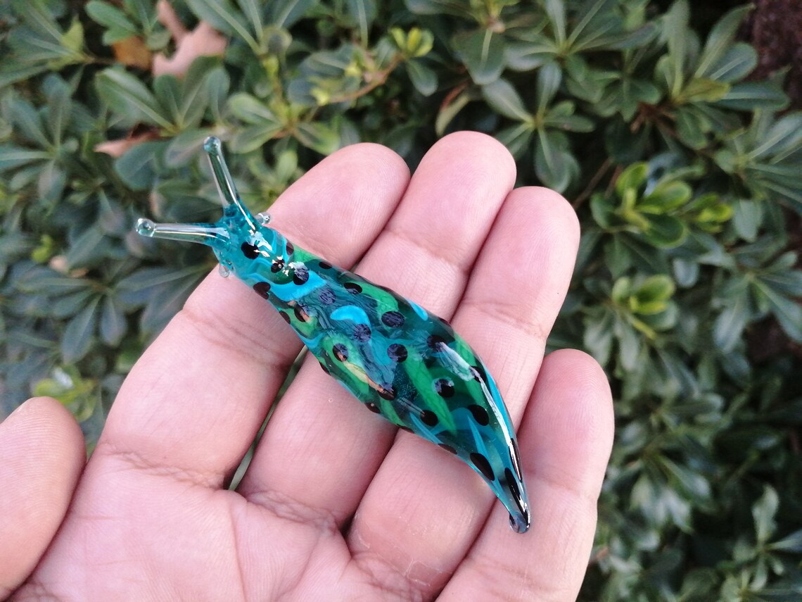 Glass Slug, Glass Slug Figurine, Murano Slug, Slug Ornament, Colorful ...