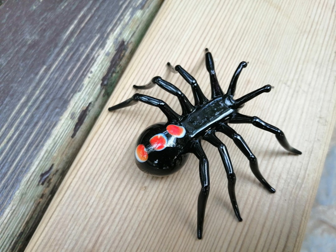 Glass Spider, Spider Figurine, Spider Ornament, Glass Insects Figurine ...