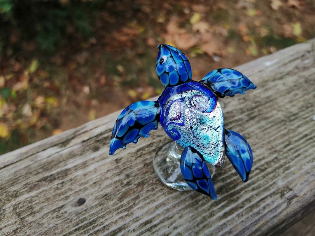 Glass Sea Turtle, Hand Blown Glass Sea Turtle, Glass Sea Animals, Sea ...