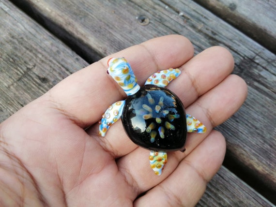 Glass Sea Turtle Hand Blown Glass Sea Turtle Glass Sea | Etsy
