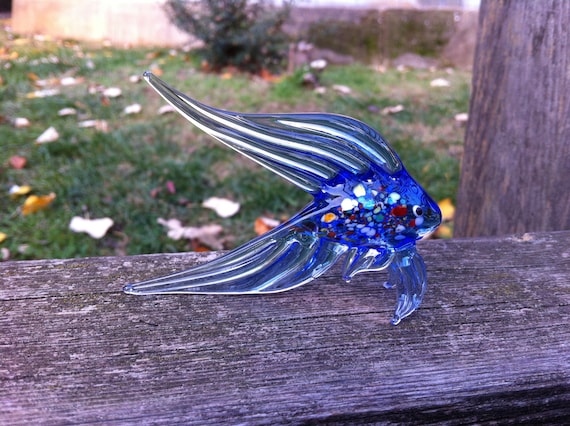 Glass fish hand blown fish figurine fish ornament art glass | Etsy