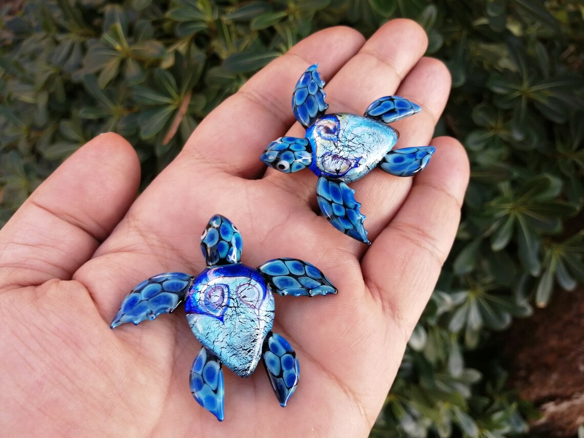 Glass Sea Turtle, Hand Blown Glass Sea Turtle, Glass Sea Animals, Sea ...