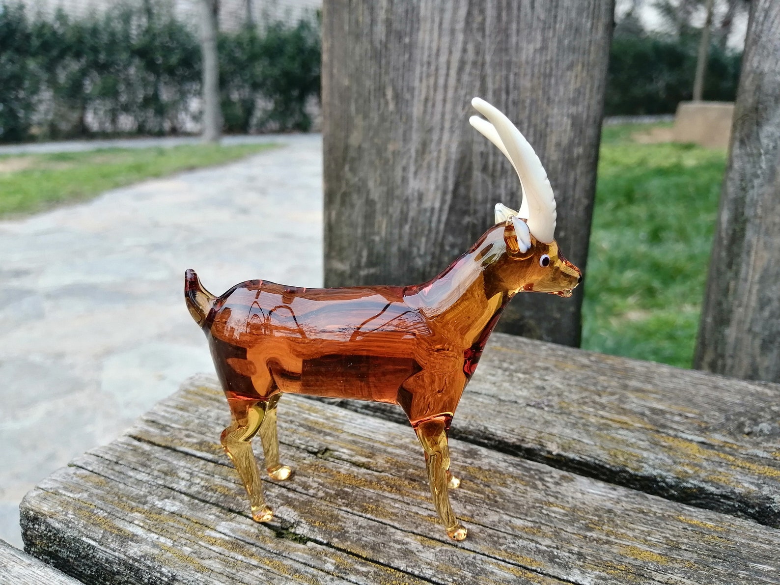 Glass Goat Hand Blown Glass Goat Figurine Art Glass Goat - Etsy