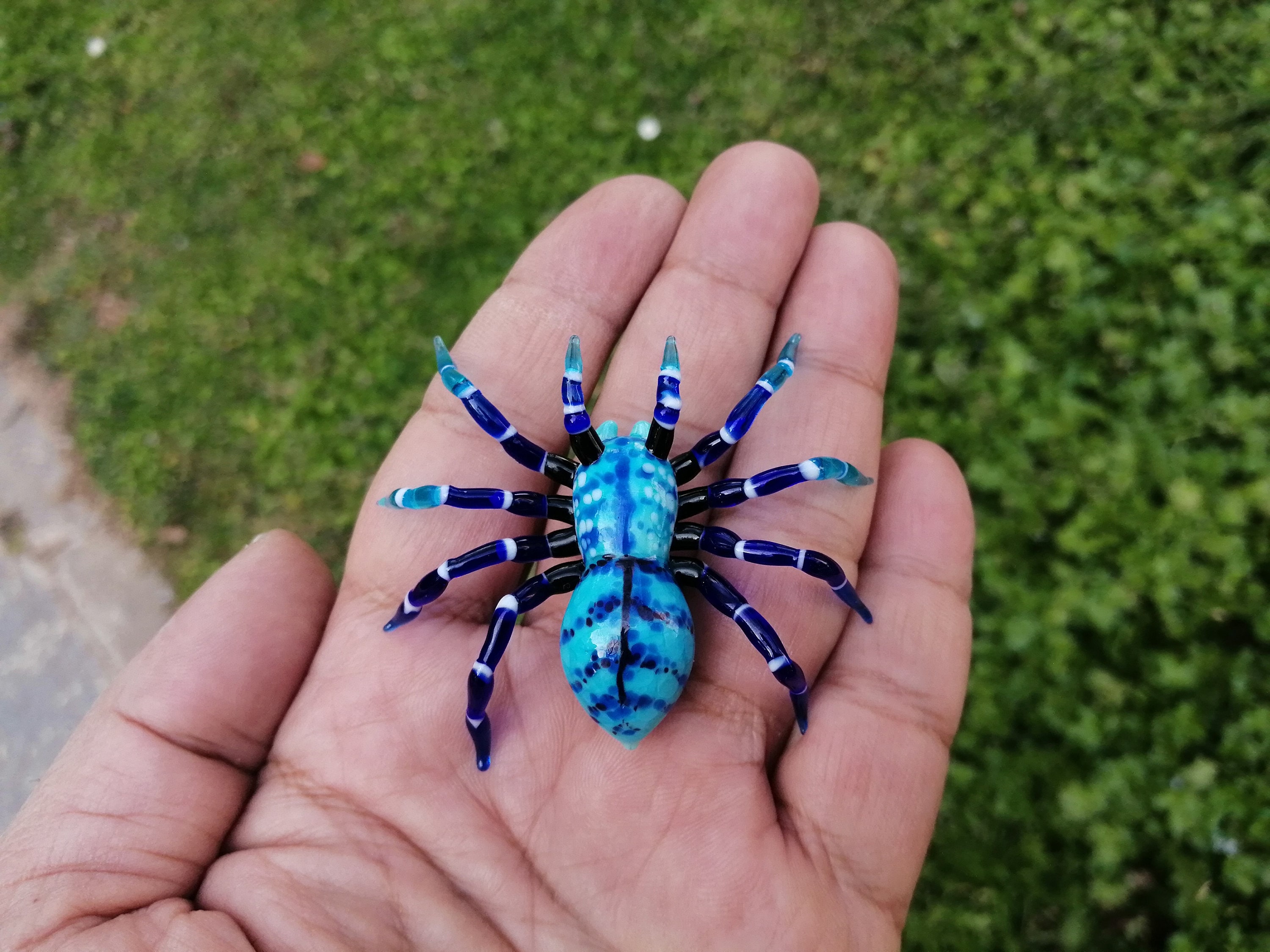 Glass Spider Spider Figurine Spider Ornament Glass Insects | Etsy