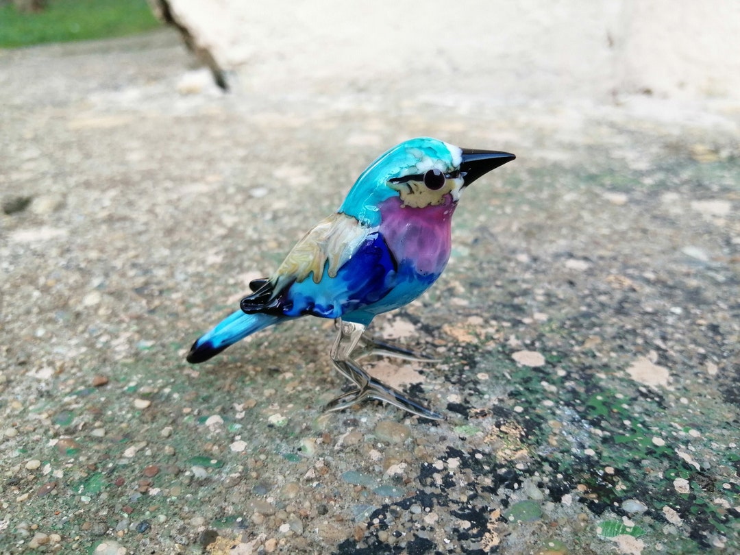 Glass Bird, Hand Blown Glass Bird Figurine, Glass Bird Ornament, Art ...