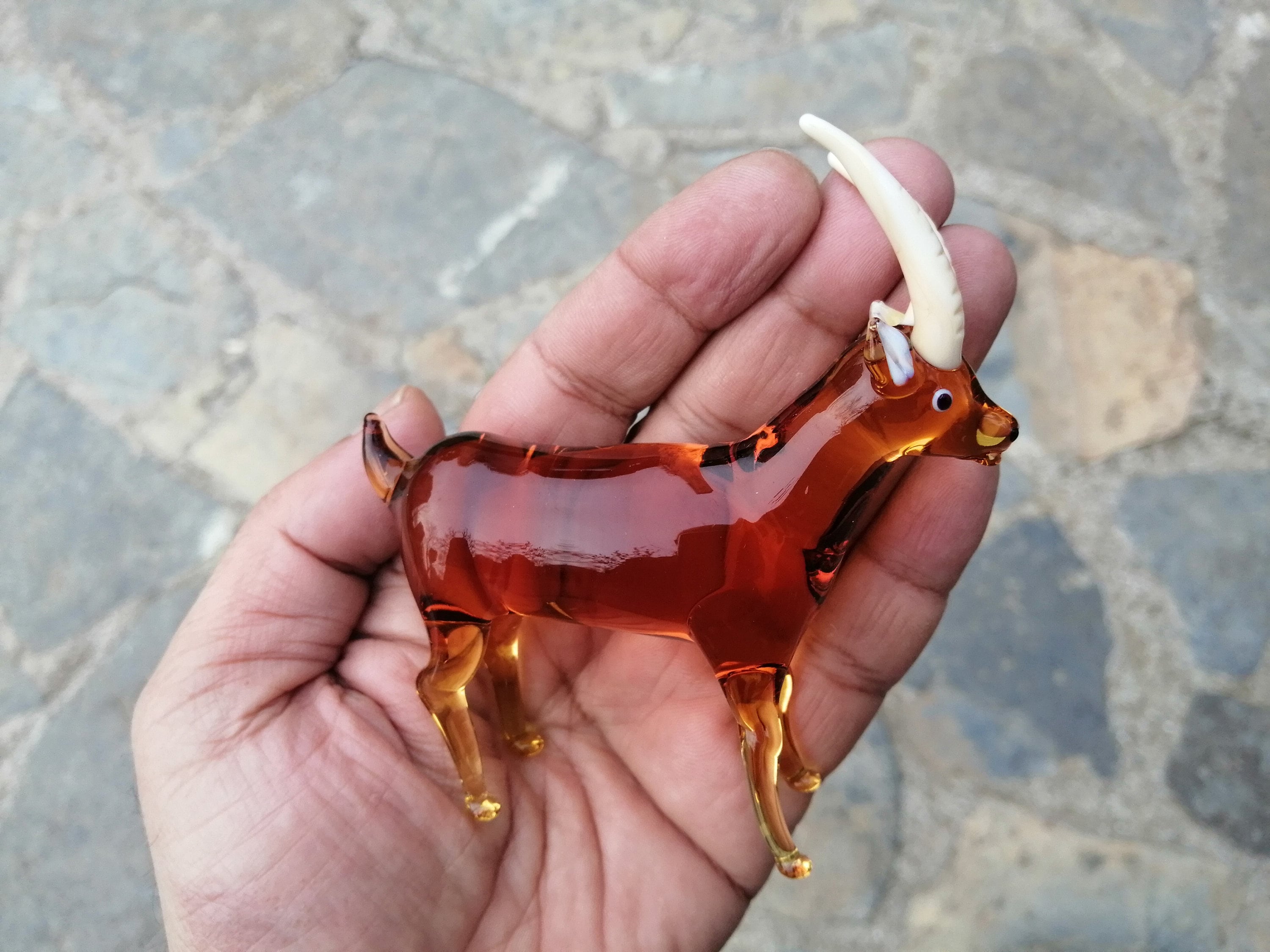 Glass Goat Hand Blown Glass Goat Figurine Art Glass Goat - Etsy