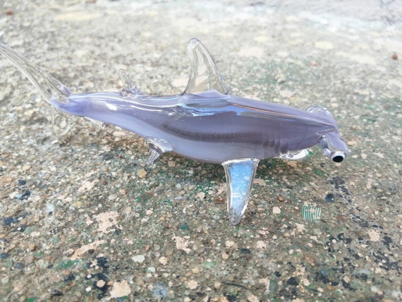 Art & Collectibles Glass Art miniature hammerhead shark hand blown ...