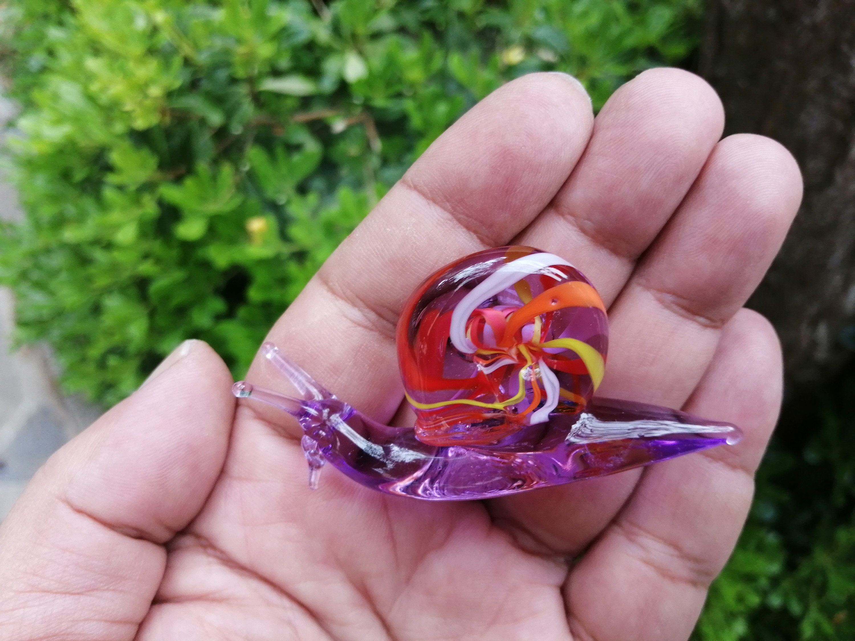 Glass Snail, Glass Snail Figurine, Miniature Snail, Glass Mollusc ...