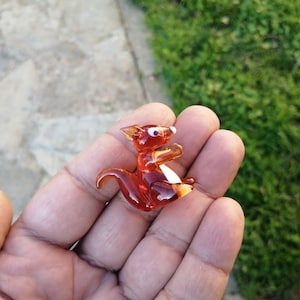 Glass Squirrel, Murano Squirrel Figurine, Hand Blown Glass Squirrel ...