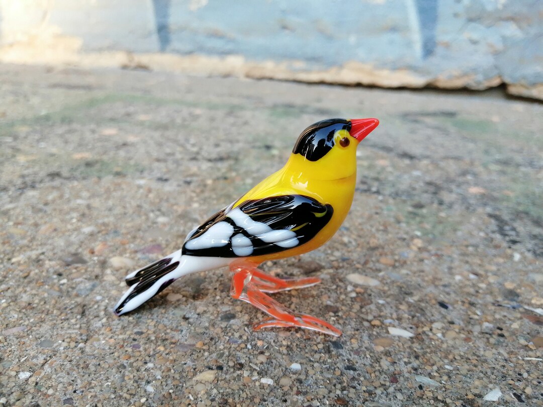 Glass Bird, Hand Blown Glass Bird Figurine, Glass Bird Ornament, Art ...