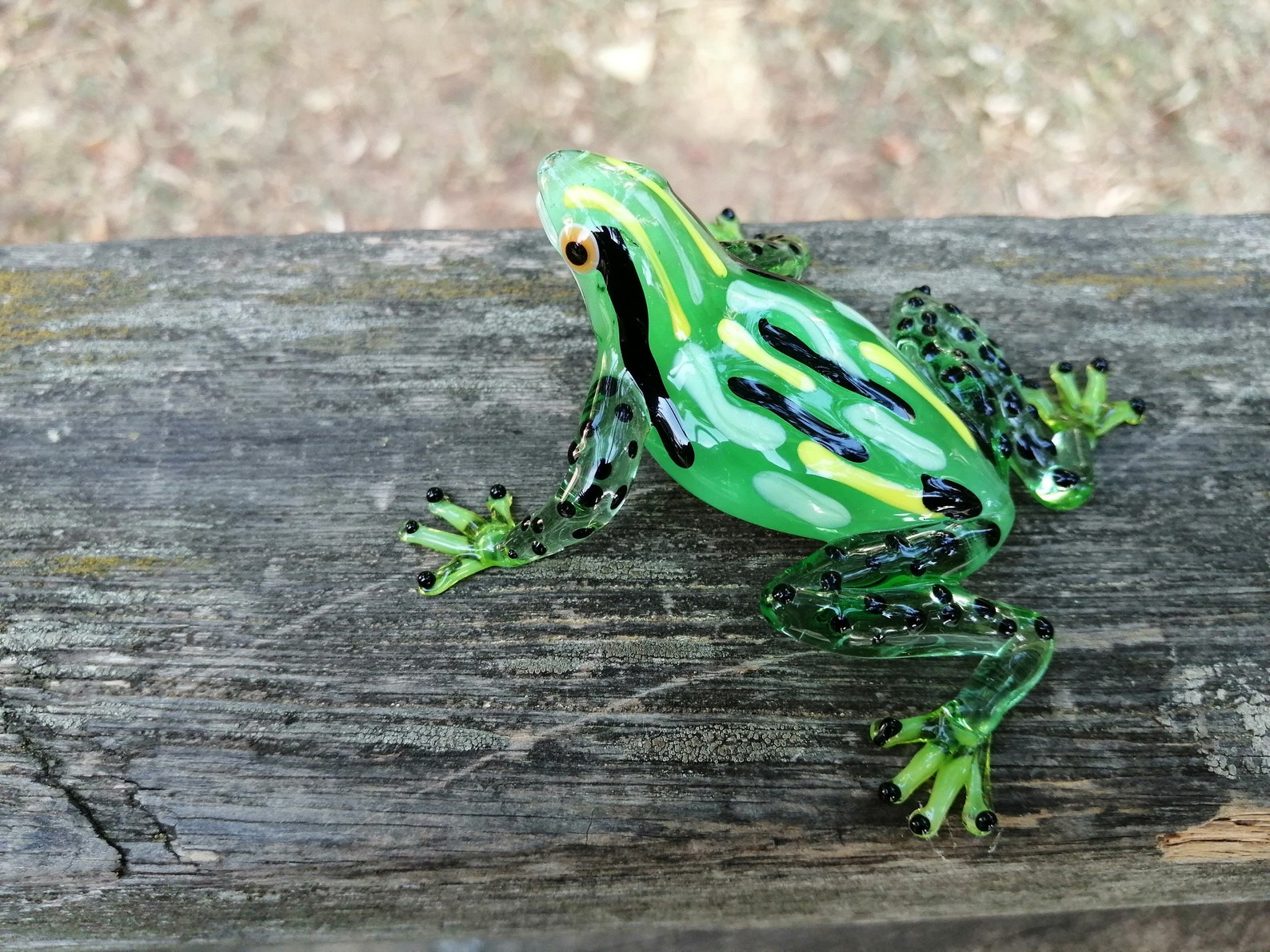 Glass Frog, Hand Blown Glass Frog Figurine, Frog Ornament, Murano Frog ...