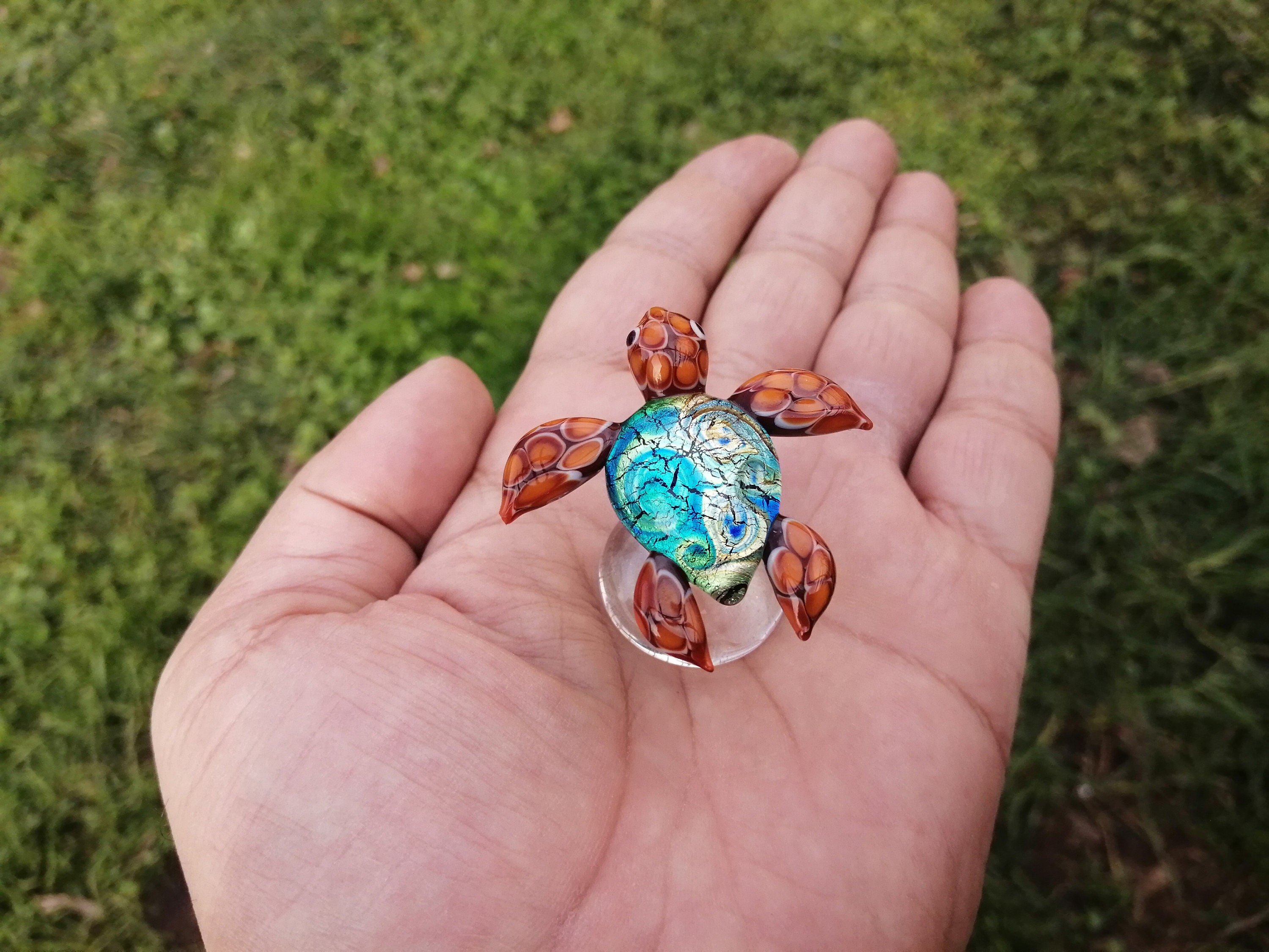 Glass Sea Turtle Hand Blown Glass Sea Turtle Glass Sea - Etsy