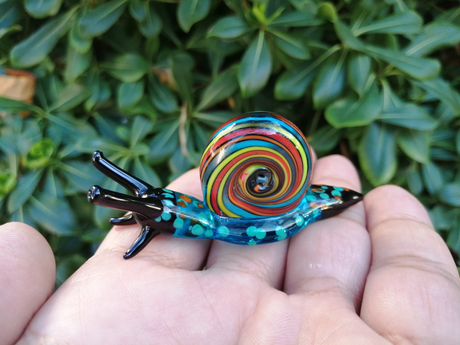 Glass Snail, Glass Snail Figurine, Miniature Snail, Glass Mollusc ...