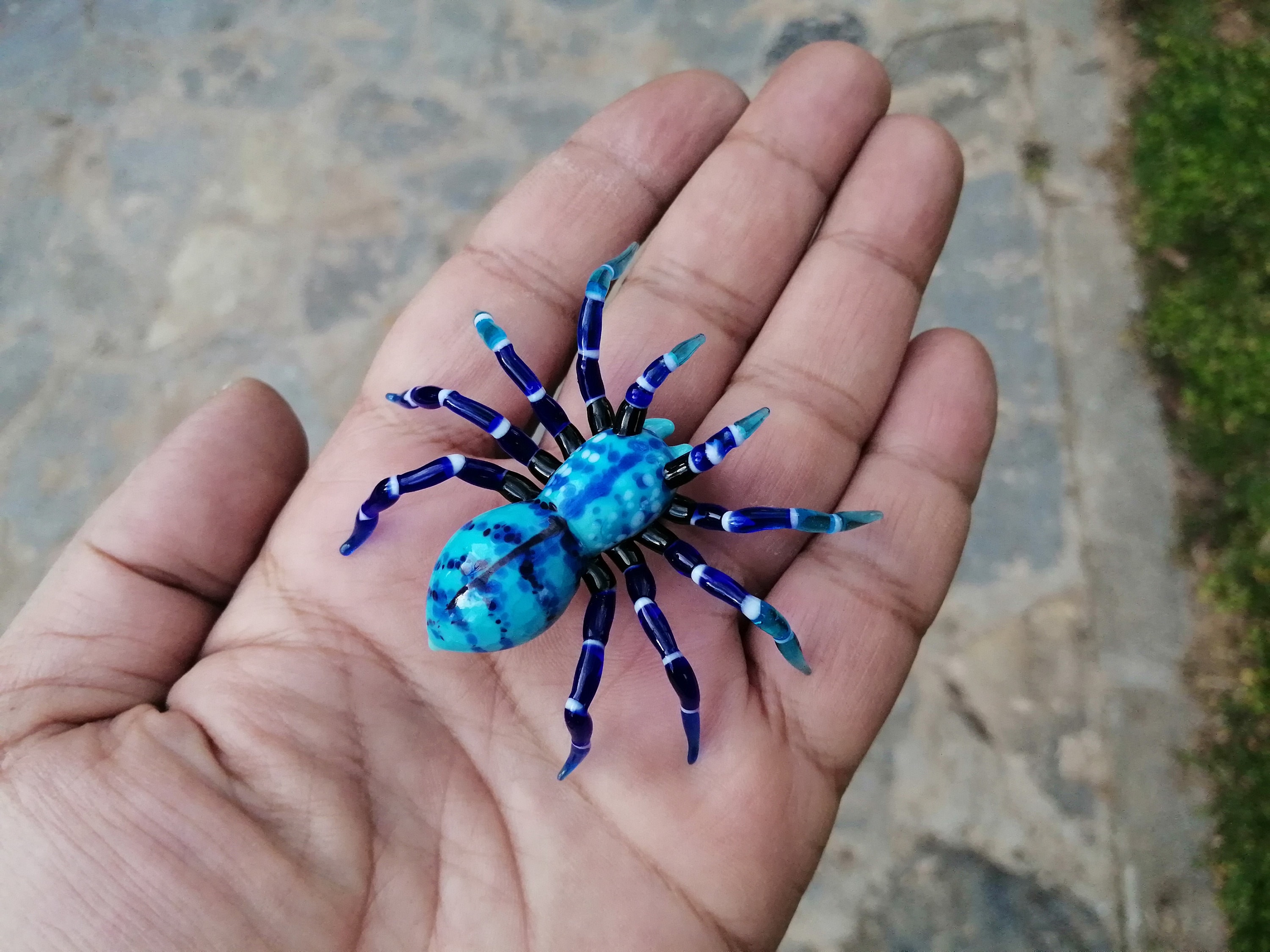 Glass Spider Spider Figurine Spider Ornament Glass Insects | Etsy