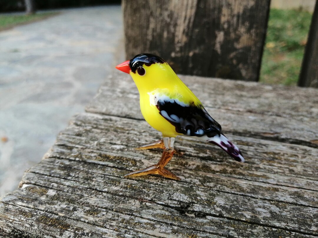 Glass Bird, Hand Blown Glass Bird Figurine, Glass Bird Ornament, Art ...