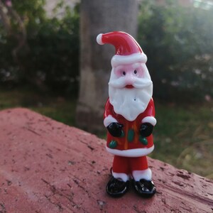 Glass Father Christmas, Glass Santa Claus Figurine, Santa Ornament ...