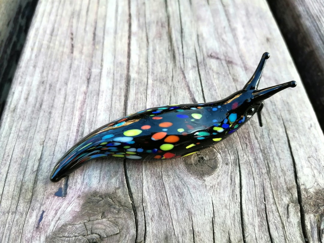 Glass Slug, Glass Slug Figurine, Murano Slug, Slug Ornament, Colorful ...