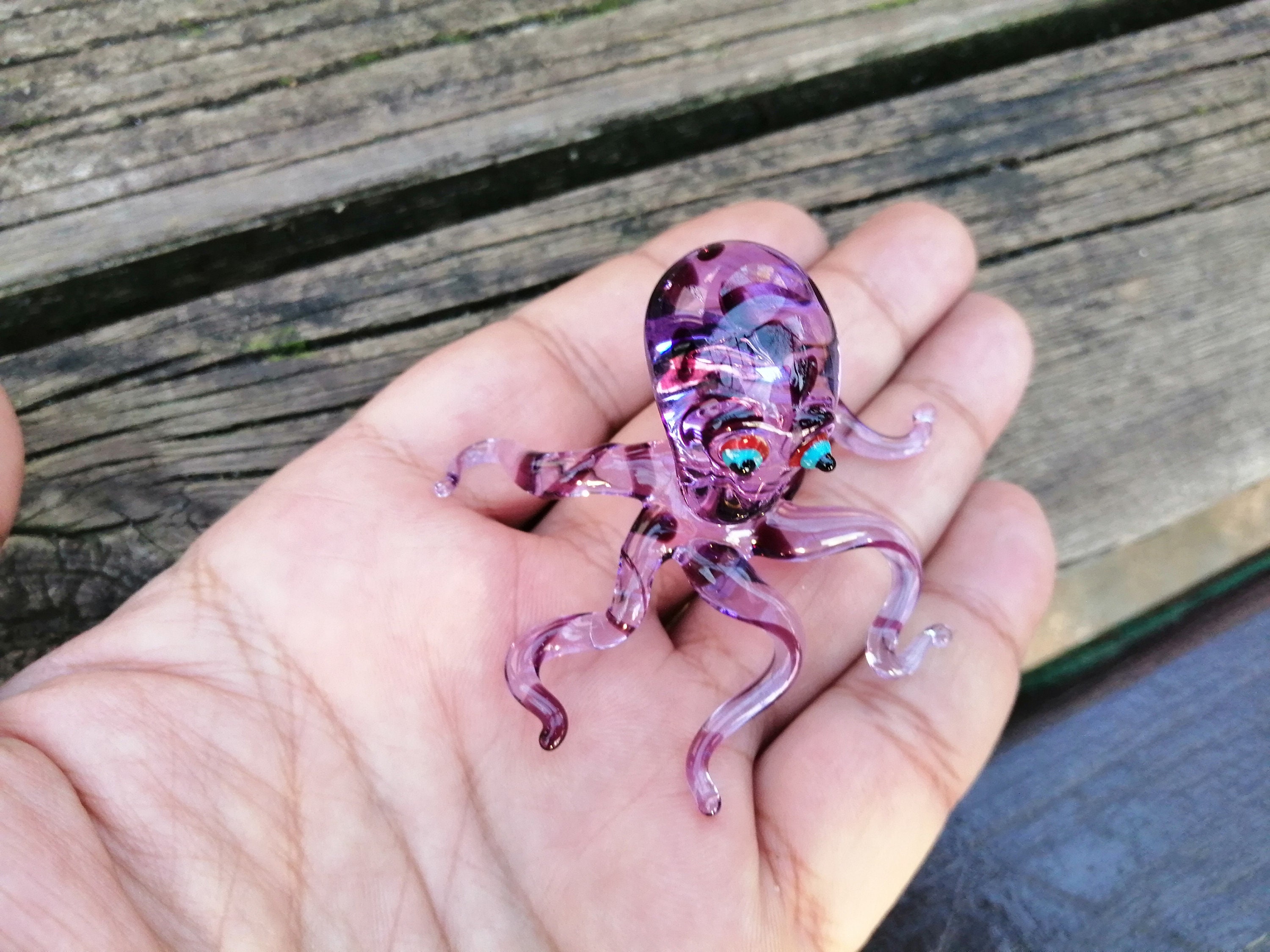 Glass Octopus Figurine Blown Glass Octopus Ornament Murano | Etsy