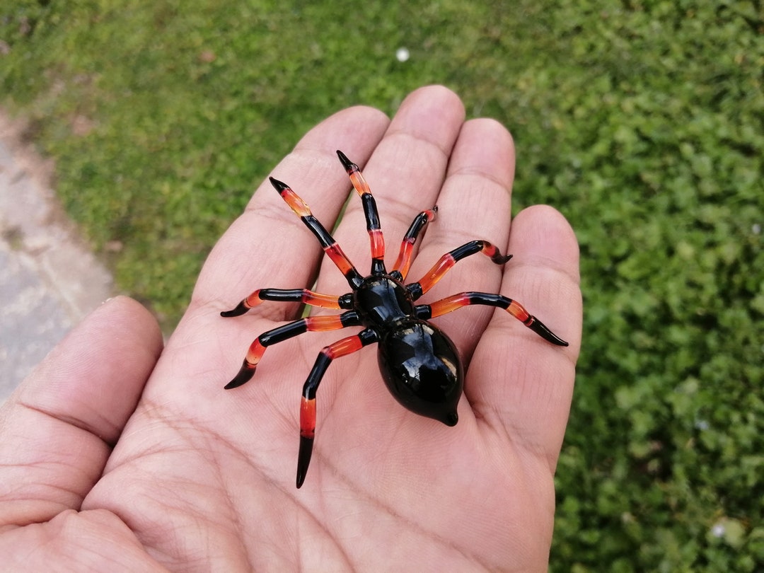 Glass Spider, Spider Figurine, Spider Ornament, Glass Insects Figurine ...