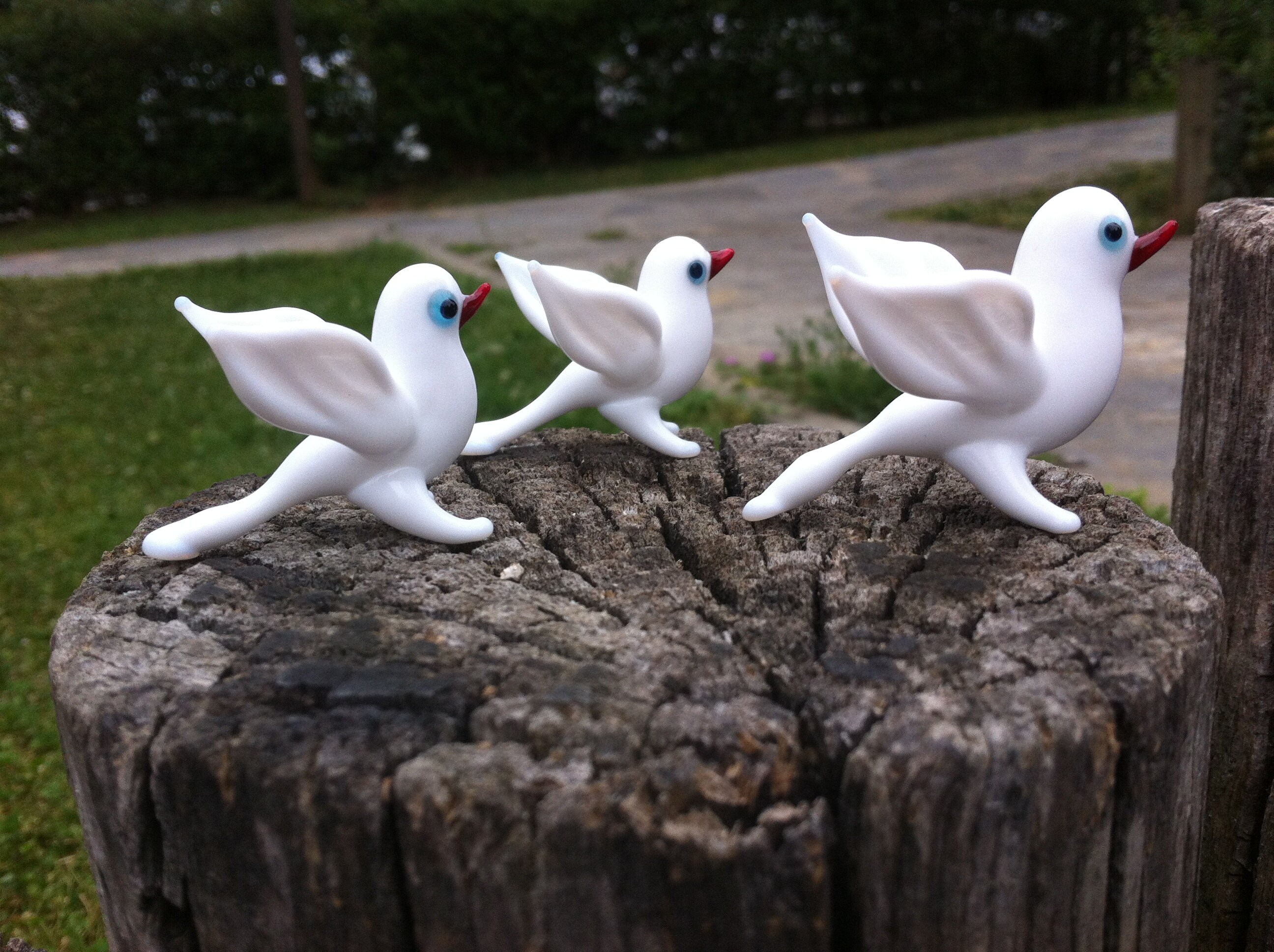 Glass Dove Glass Dove Figurine Glass White Pigeon Glass - Etsy
