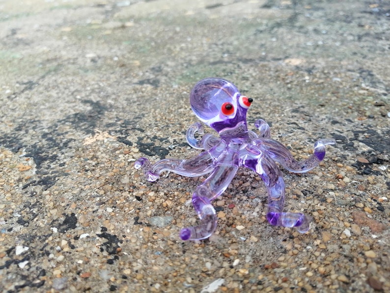 Glass Octopus figurine blown glass octopus ornament murano | Etsy