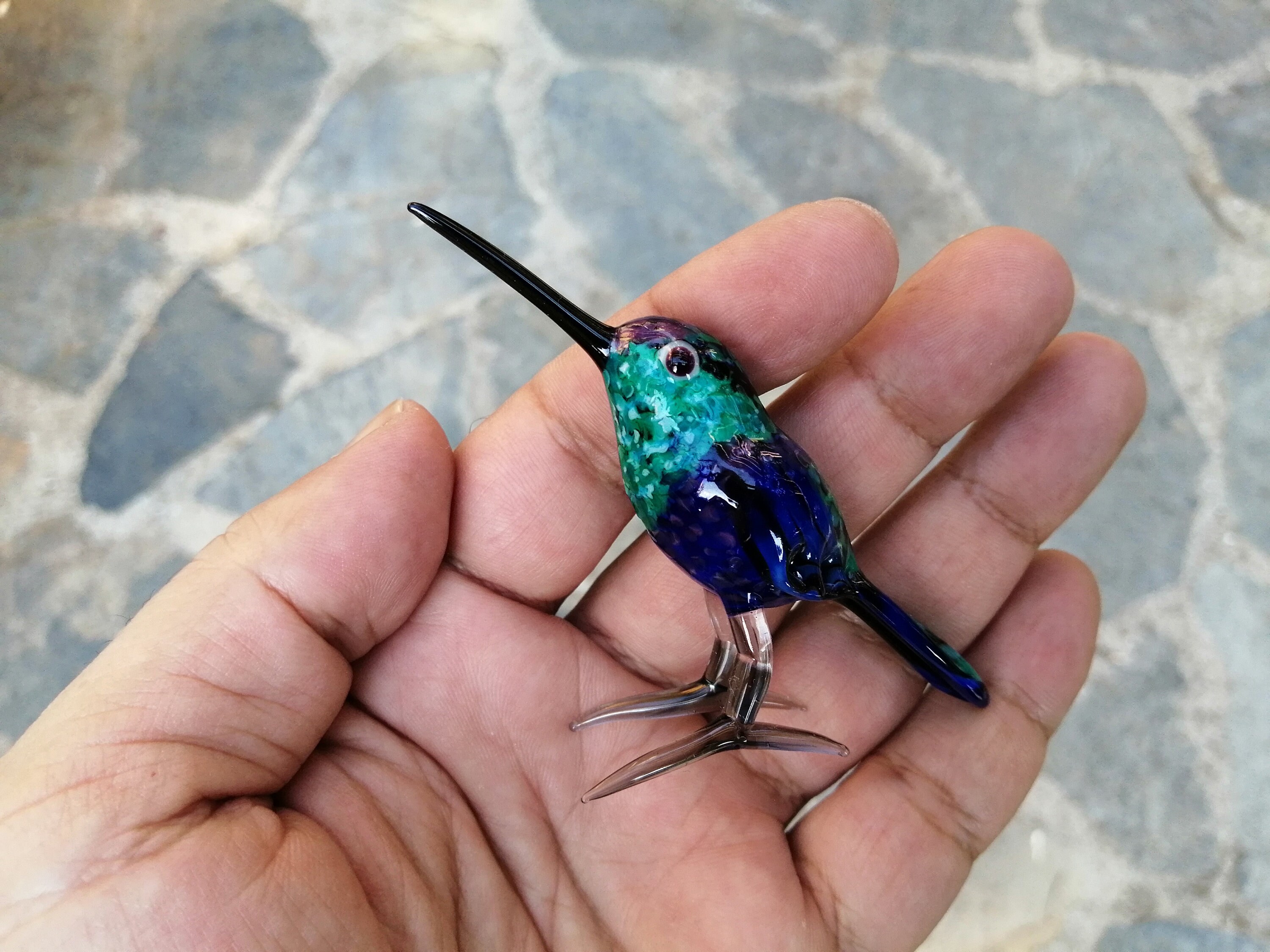 Glass Hummingbird Figurines