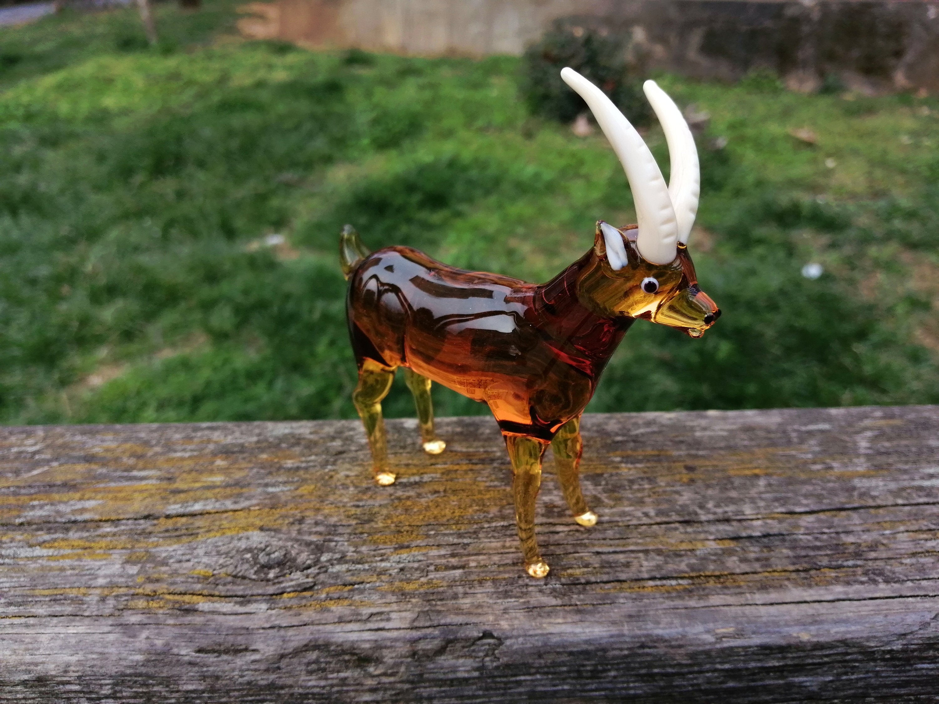Glass Goat Hand Blown Glass Goat Figurine Art Glass Goat - Etsy