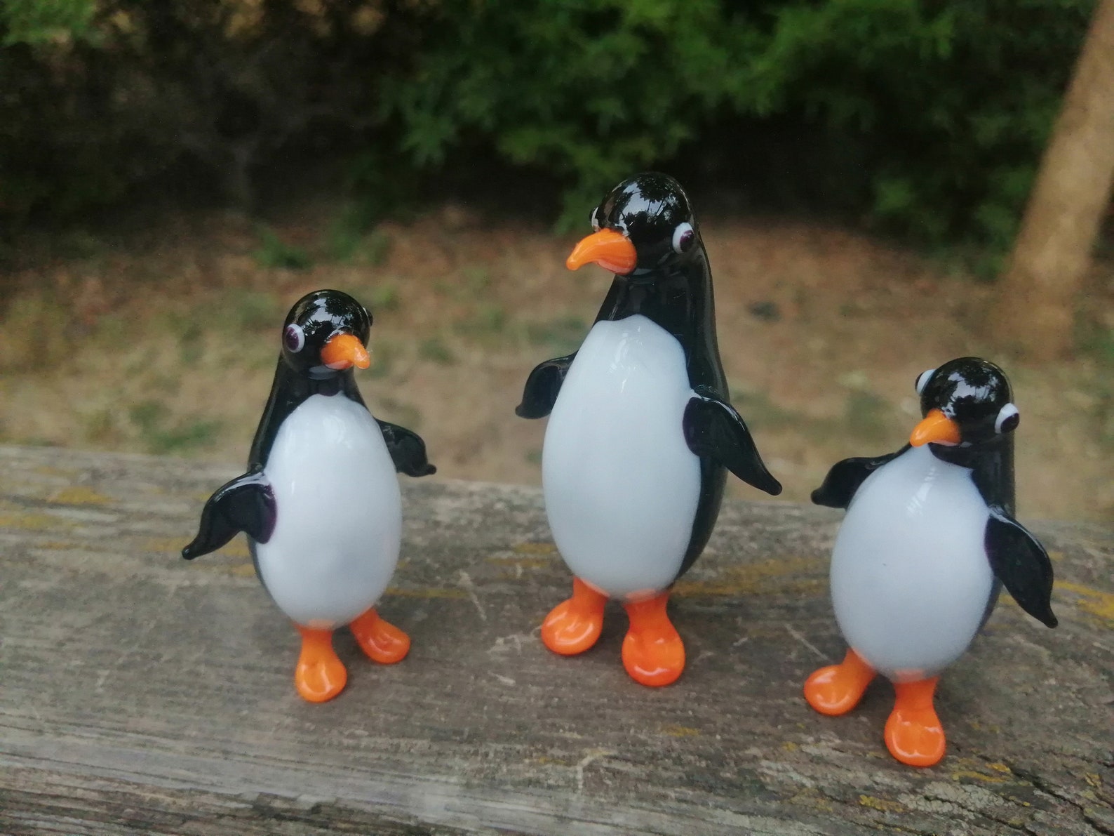 Glass Penguin Hand Blown Penguin Figurine Penguin Ornament - Etsy