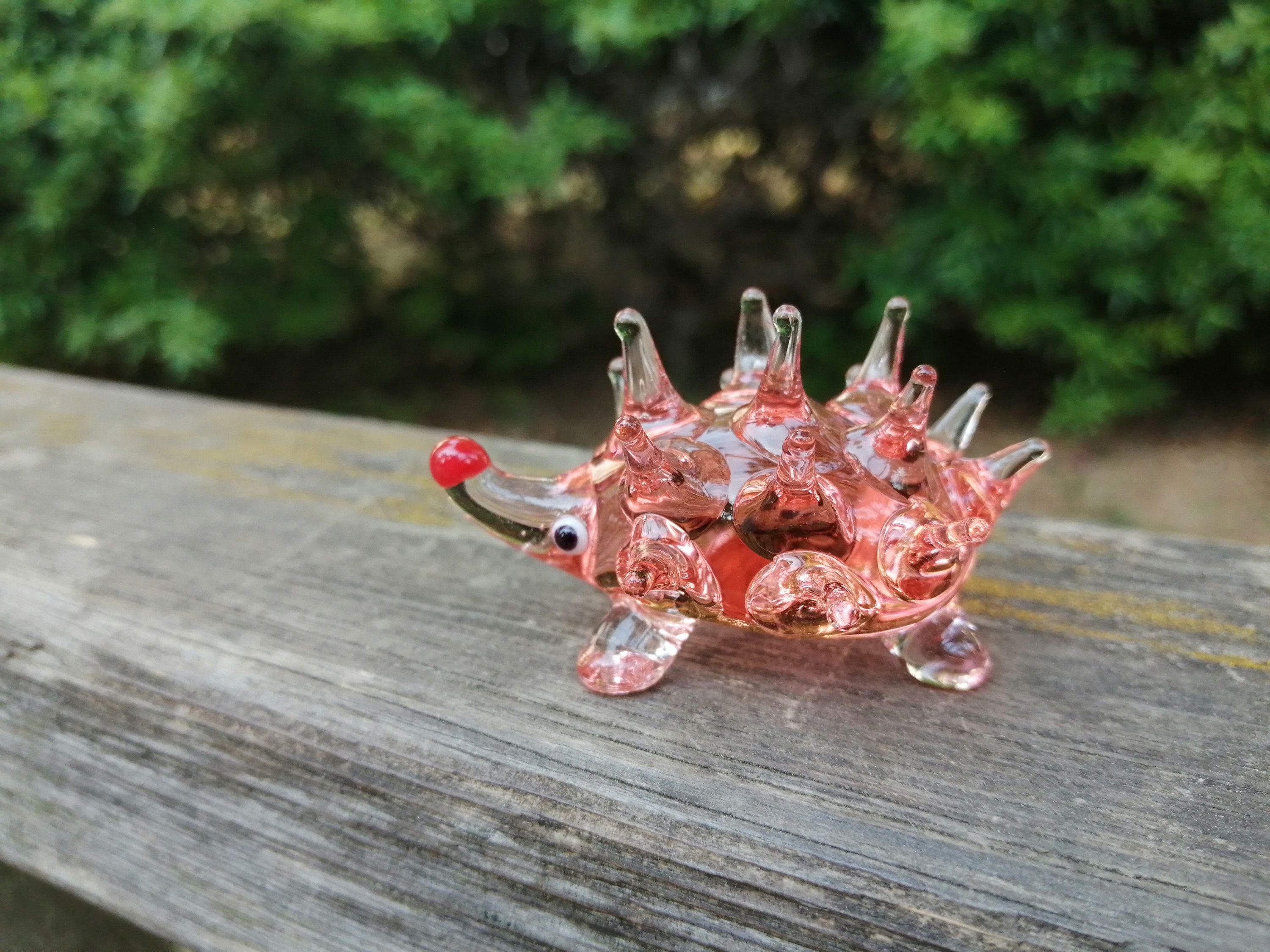 Glass Hedgehog Figurine Hand Blown Glass Hedgehog Miniature - Etsy UK