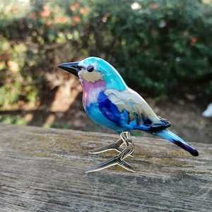 Glass Bird, Hand Blown Glass Bird Figurine, Glass Bird Ornament, Art ...