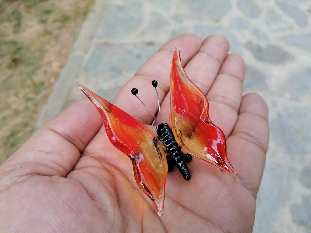 Glass Butterfly, Glass Butterfly Figurine, Glass Insects, Glass Animals ...