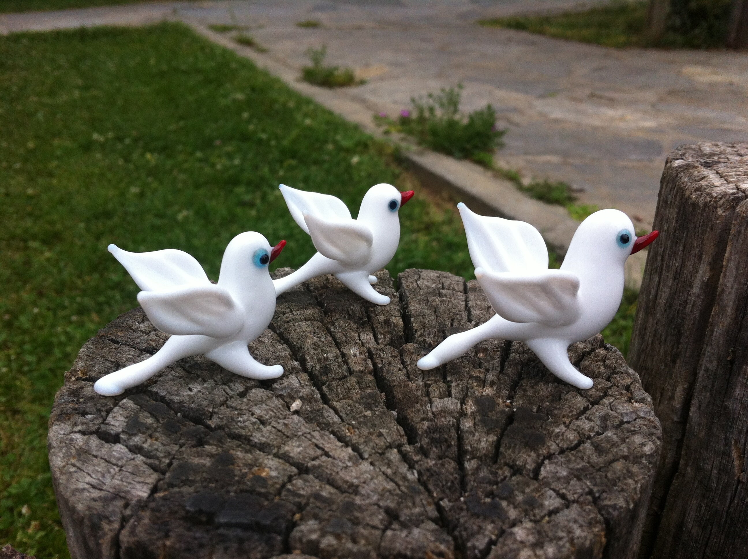 Glass Dove Glass Dove Figurine Glass White Pigeon Glass - Etsy
