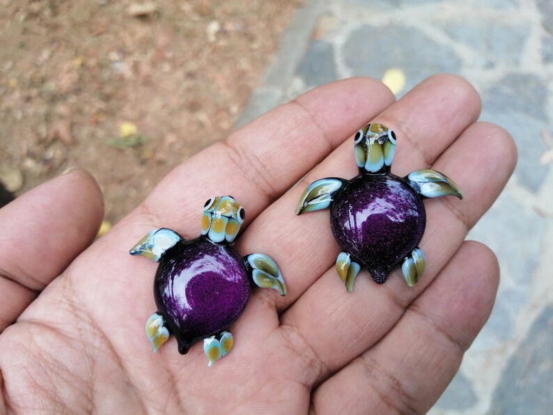 Glass Sea Turtle Hand Blown Glass Sea Turtle Glass Sea | Etsy