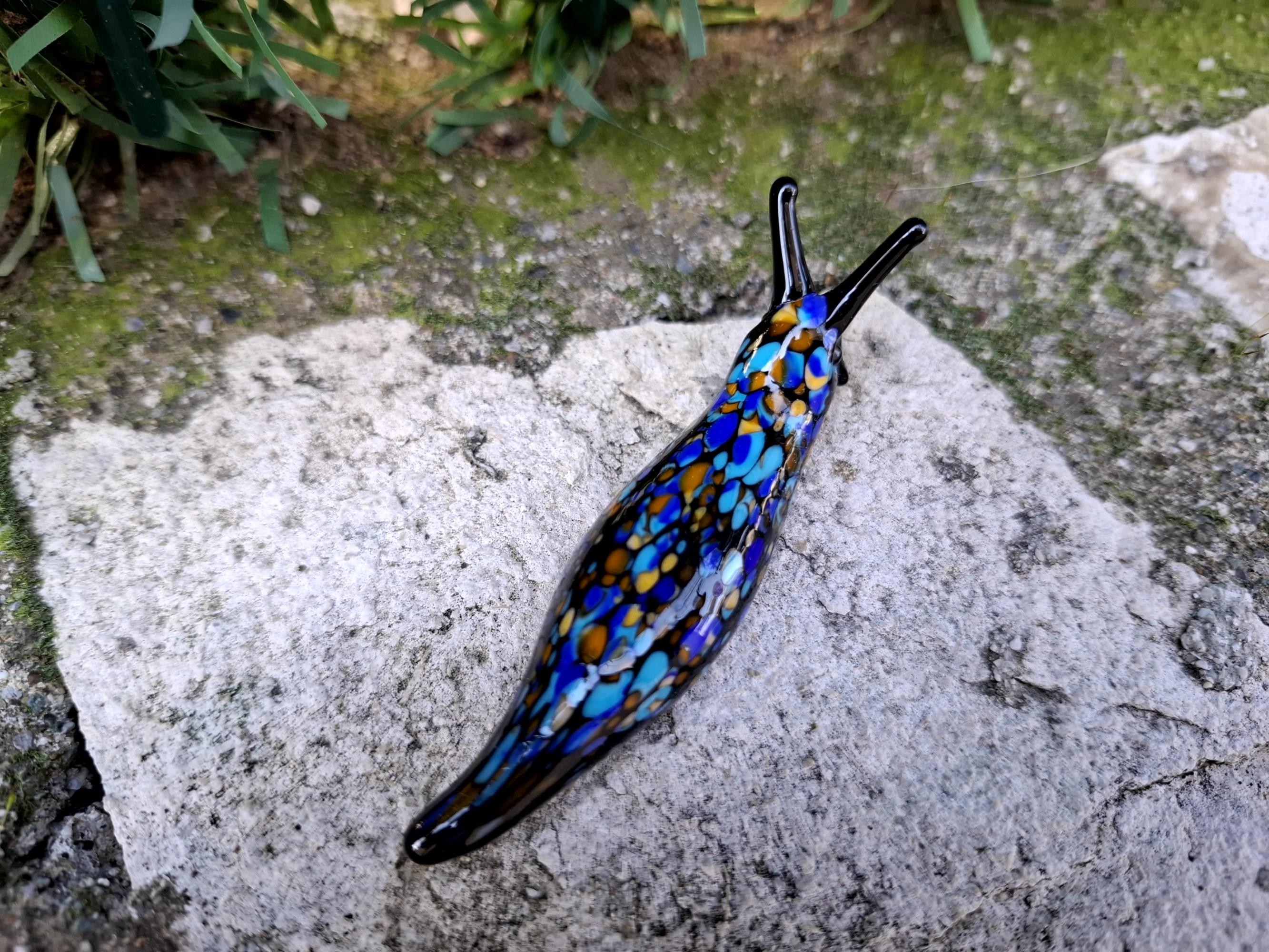 Glass Slug, Glass Slug Figurine, Murano Slug, Slug Ornament, Colorful ...