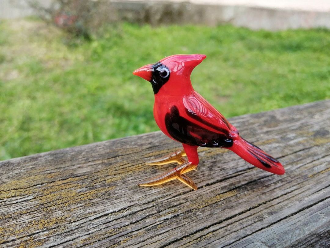 Glass Bird, Hand Blown Glass Bird Figurine, Glass Bird Ornament, Art ...