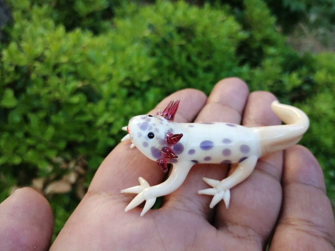 Glass Axolotl Figurine, Murano Glass Axolotl, Axolotl Ornament, Glass ...