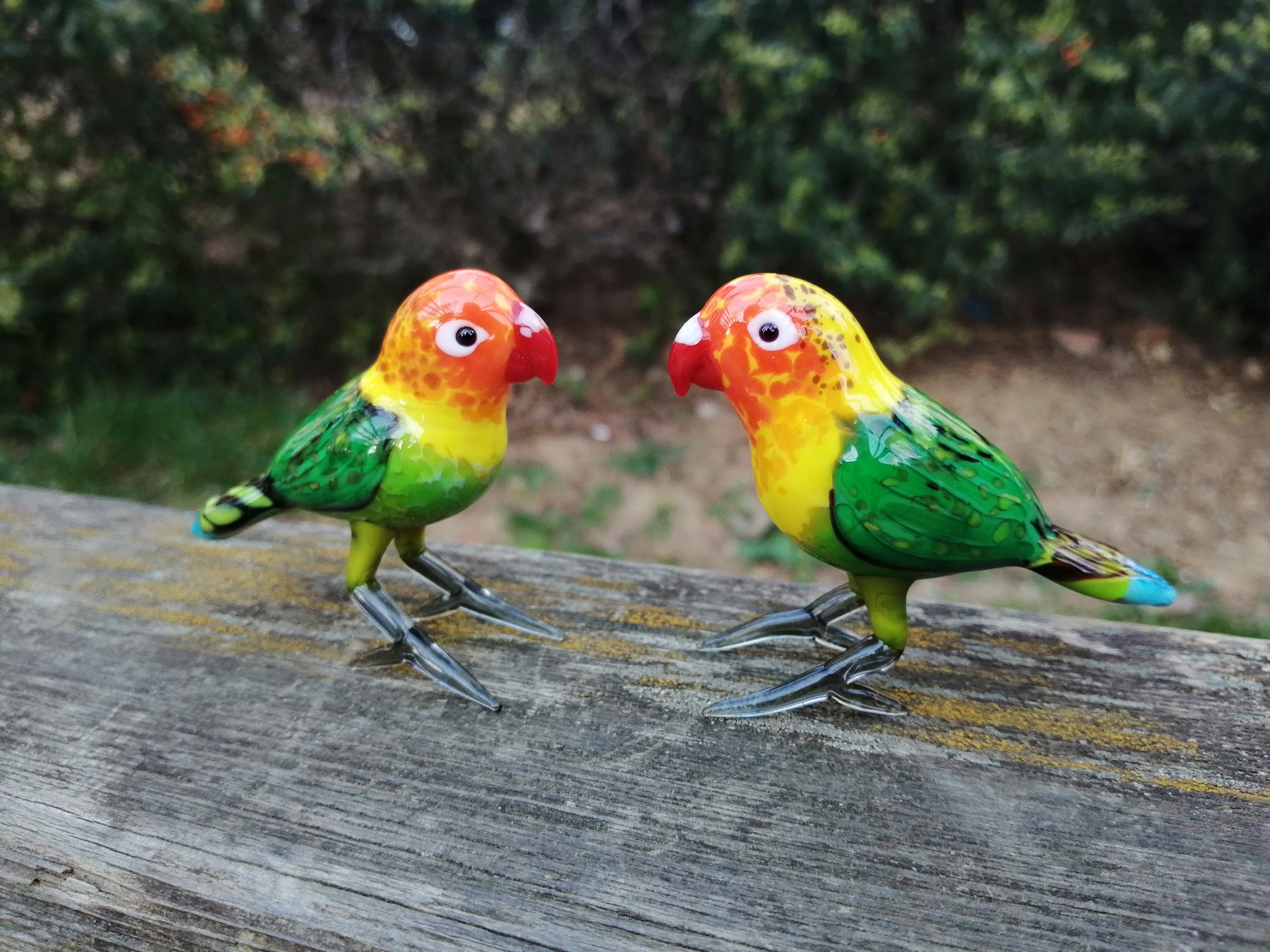 Glass Parrot Hand Blown Glass Bird Figurine Glass Bird | Etsy