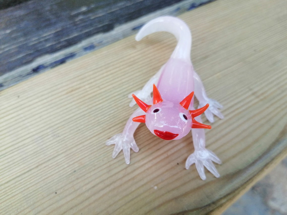 Glass Axolotl Figurine Murano Glass Axolotl Axolotl - Etsy